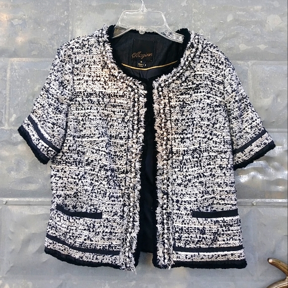 McGinn | Jackets & Coats | Mcginn Kitty Short Sleeve Tweed Jacket ...